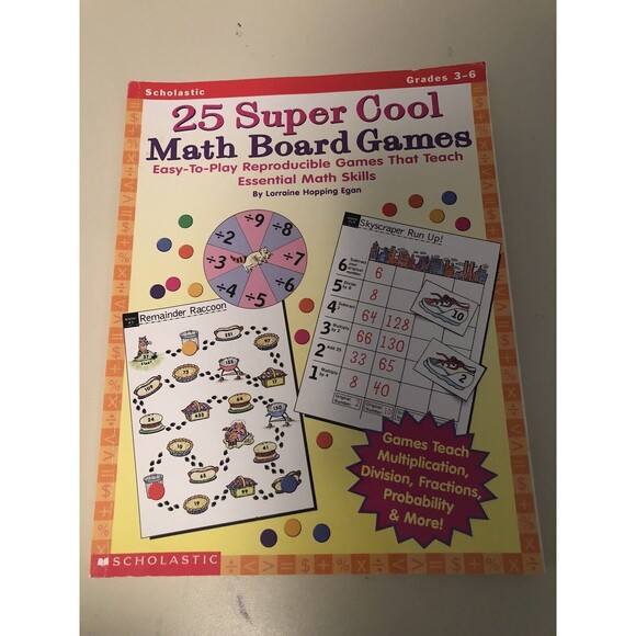 Scholastic | Games | 25 Super Cool Math Board Games Graded 36 Games ...